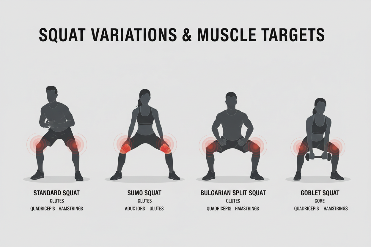 Different Squats for Different Muscles: The Ultimate Guide