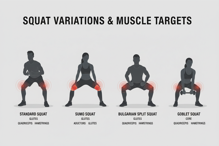 Different Squats for Different Muscles: The Ultimate Guide