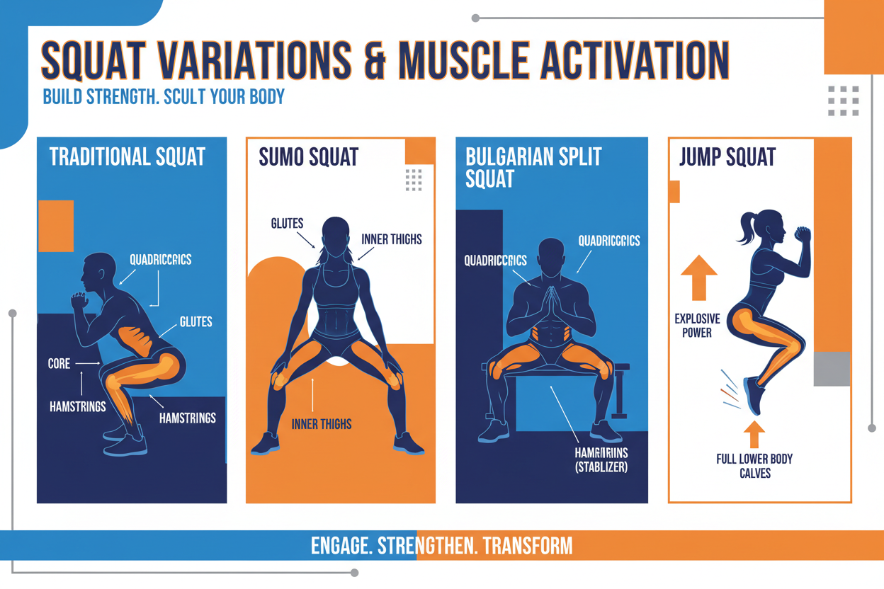 Different Types of Squats and Muscles They Work: The Ultimate Guide