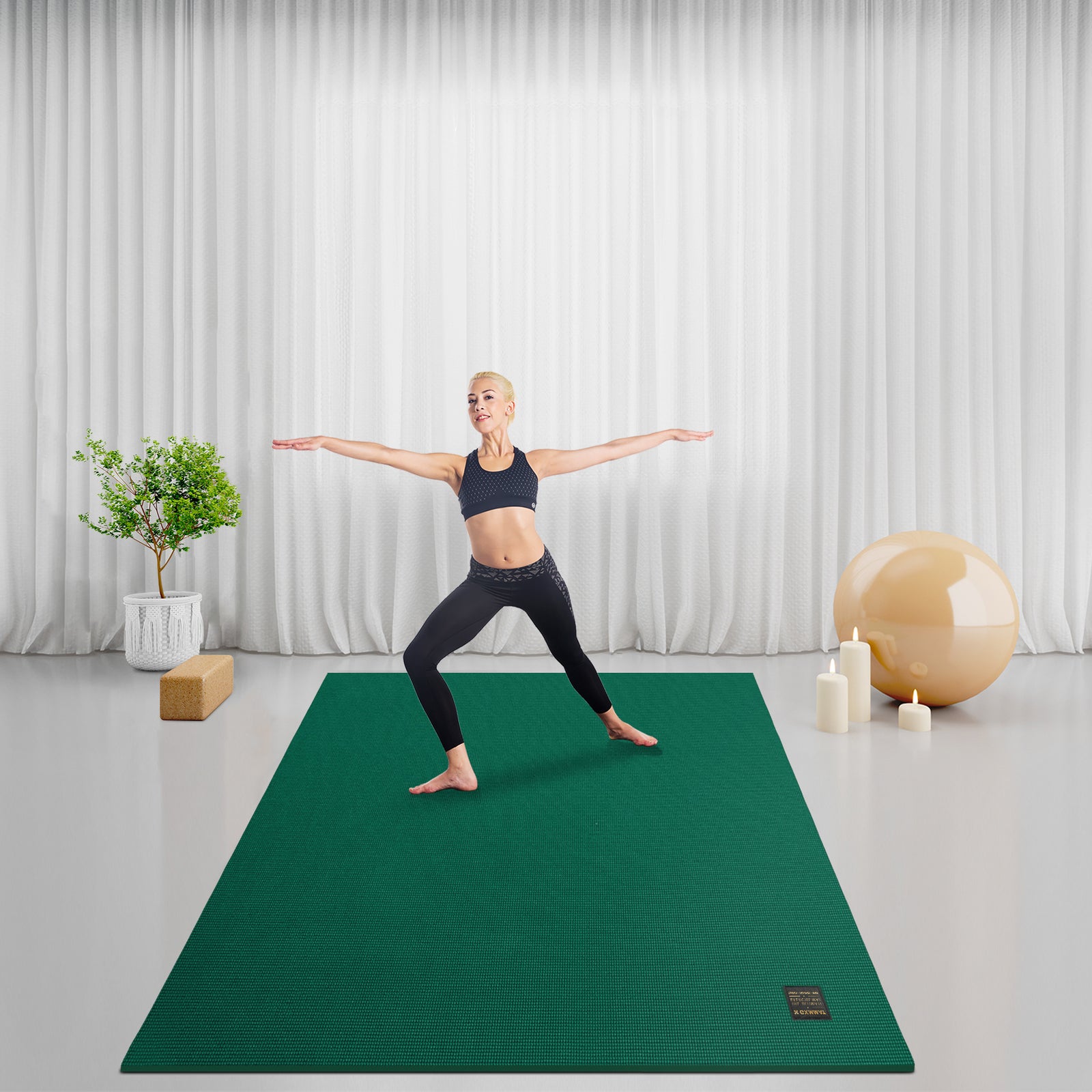 Premium 7'x5' Yoga Mat,Exercise Mat,Gym Flooring for Home Gym Workout ...