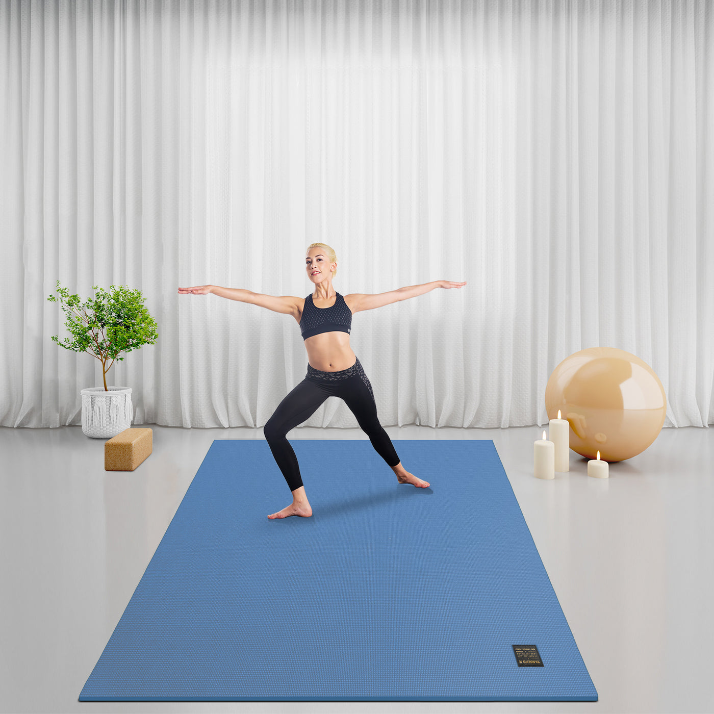 Premium 7'x5' Yoga Mat,Exercise Mat,Gym Flooring for Home Gym Workout ...